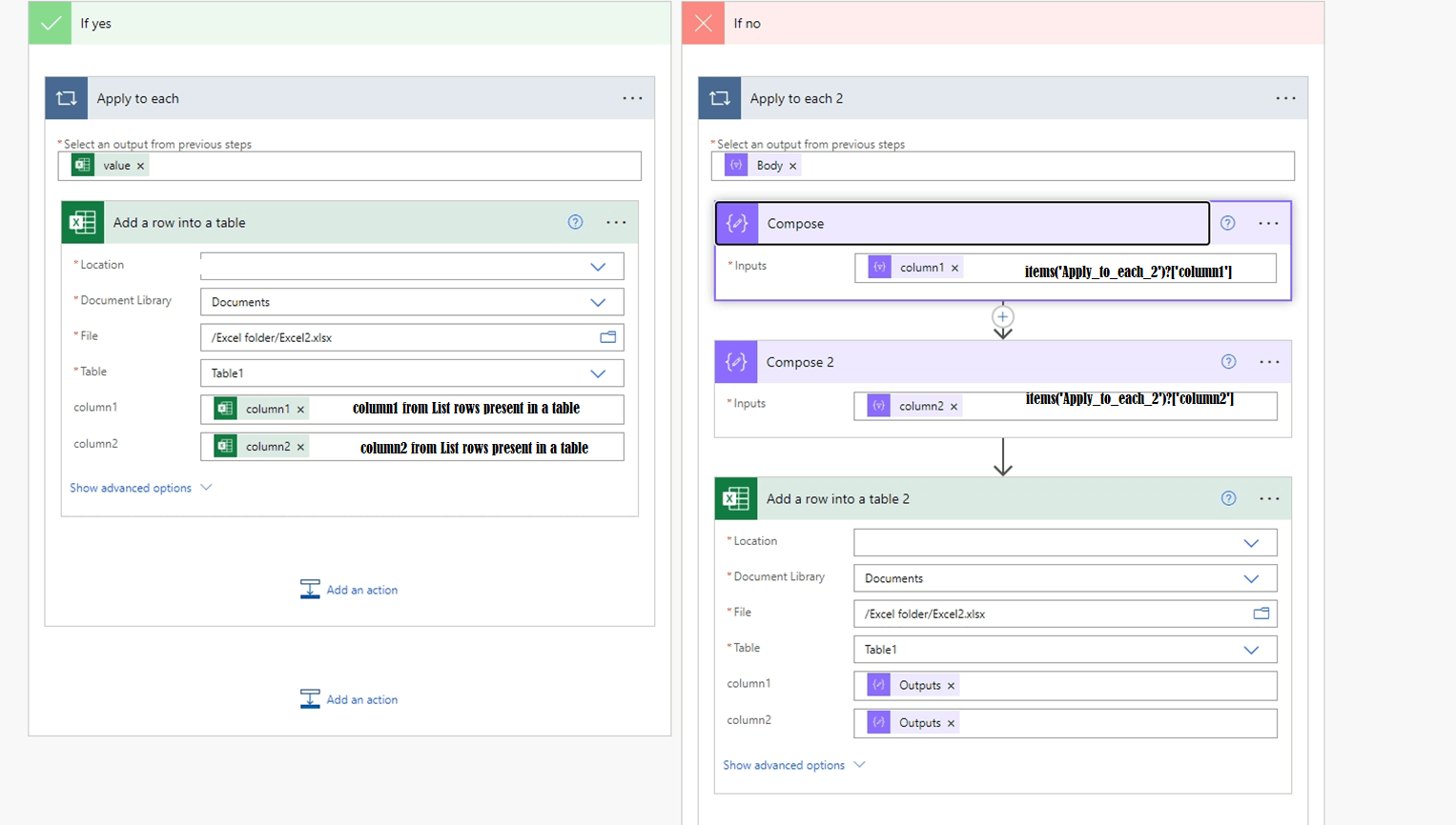 How to connect two tables with Power Automate - Microsoft Q&A