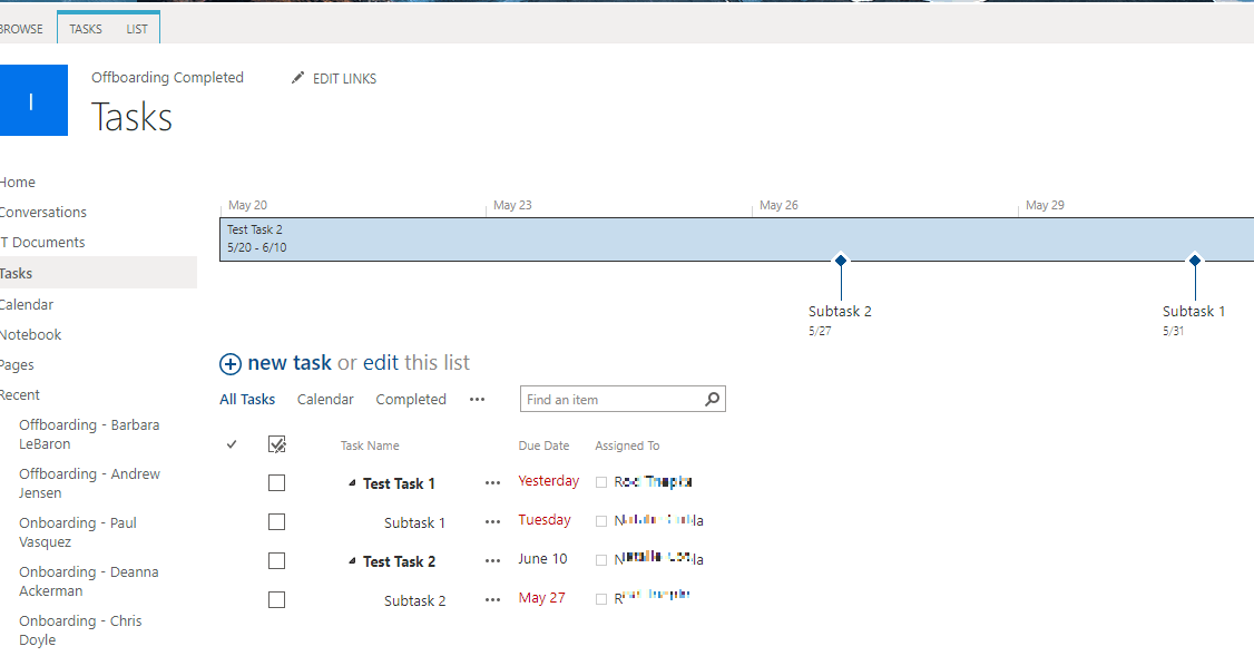 How to Move a completed SharePoint Tasks List to a subsite? - Microsoft Q&A