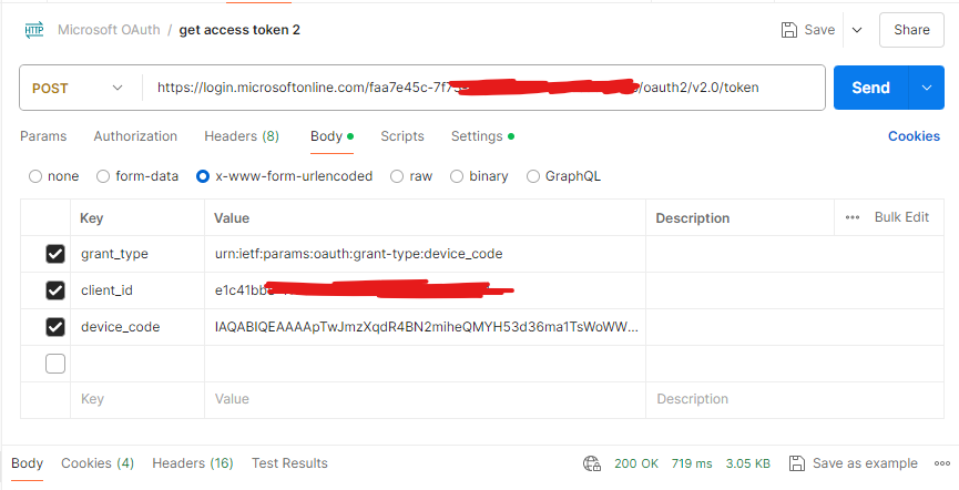 SMTP OAuth device_code flow authentication problem - Microsoft Q&A