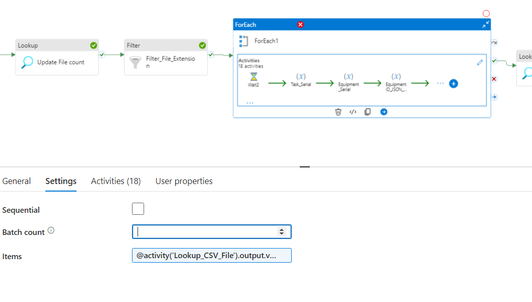 While copying multiple files in for each file, i am getting ...