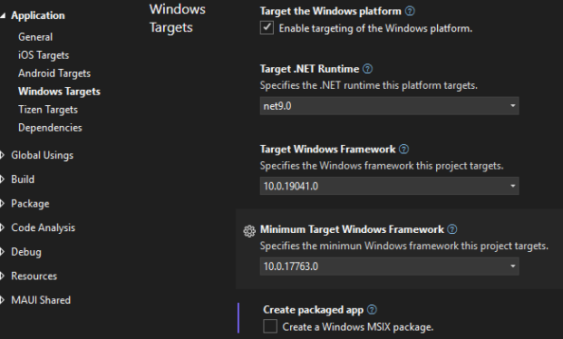 Visual Studio (17.14.9) .NET MAUI Blazor Application error: 