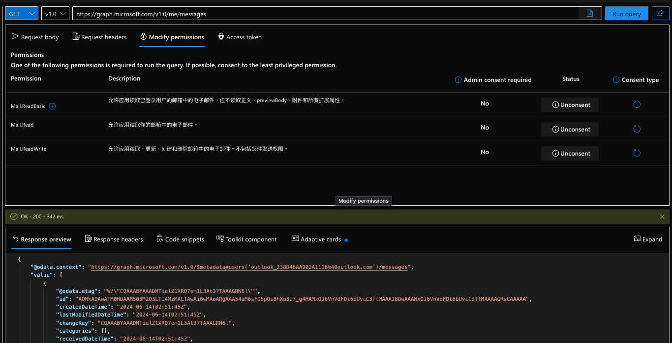 Get "403 Forbidden - No authorization information present on the request" when i try to get ...