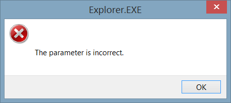 When trying to open the File Explorer in the taskbar, receiving error ...