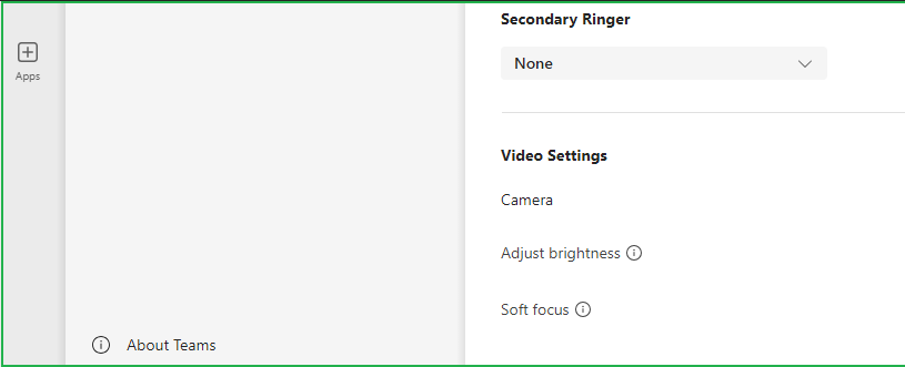 New teams camera settings gone - Microsoft Q&A