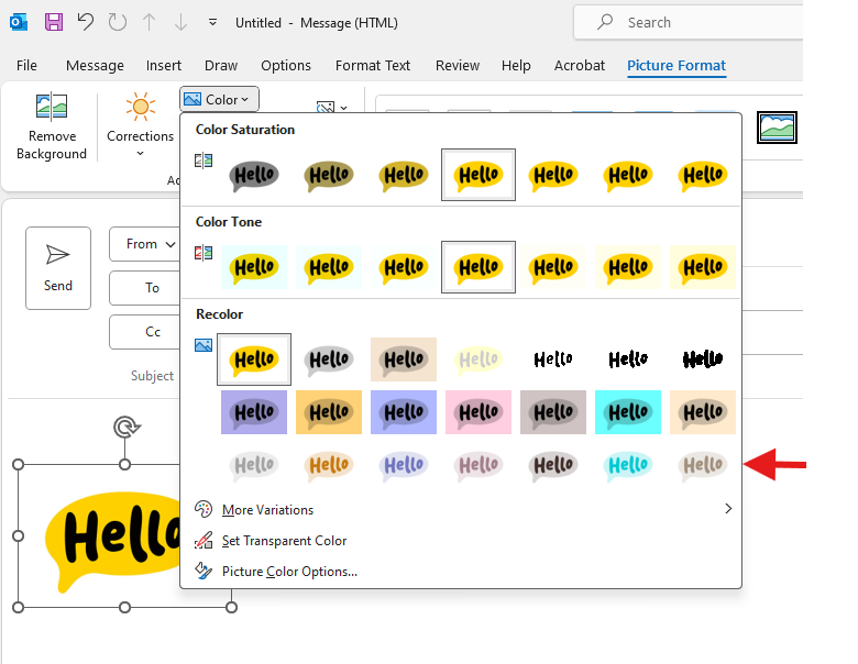 How do I create custom themes colors for messages in Outlook 11 ...