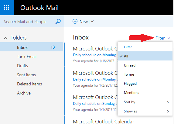 how to find current sent and received emails - Microsoft Q&A