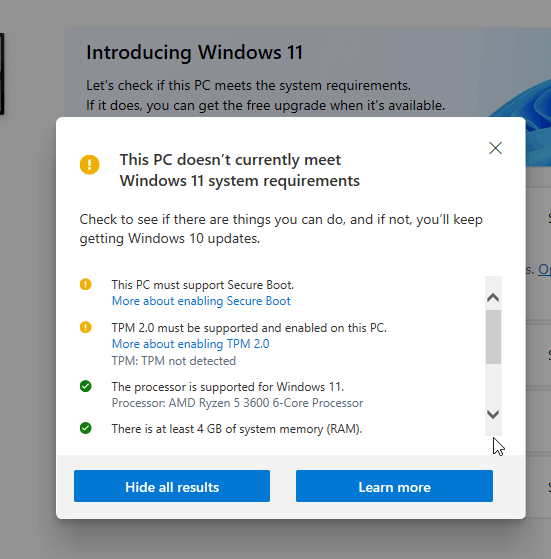 Windows 11 Upgrade from Win 10 - B450 Mobo issues, bios/Legacy/TPM2.0 - Microsoft Q&A