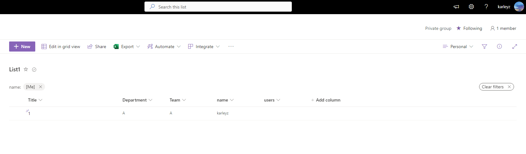 As the admin, how can I create a personal view for others Employee by ...