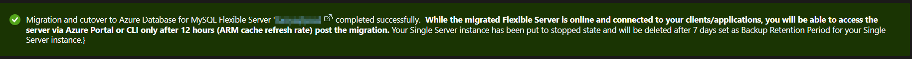 Issues with MySQL single server migration to Flexible Server ...