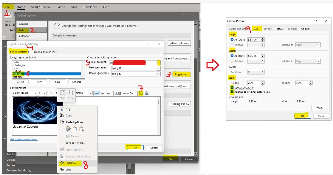 How do i put a company logo GIF into my email signature - Microsoft Q&A