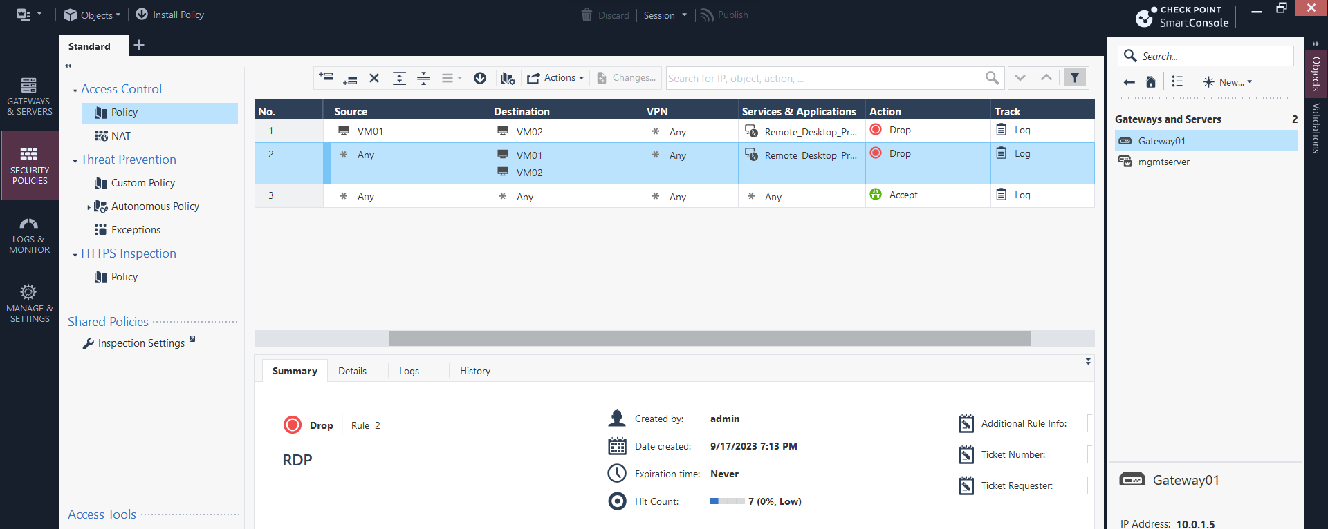 Can we block RDP between two Azure VM's using Checkpoint Firewall? - Microsoft Q&A