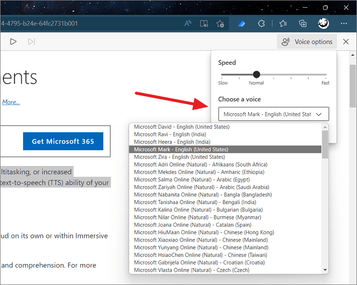 Changing Read Aloud Voices in Microsoft 365 - Microsoft Q&A