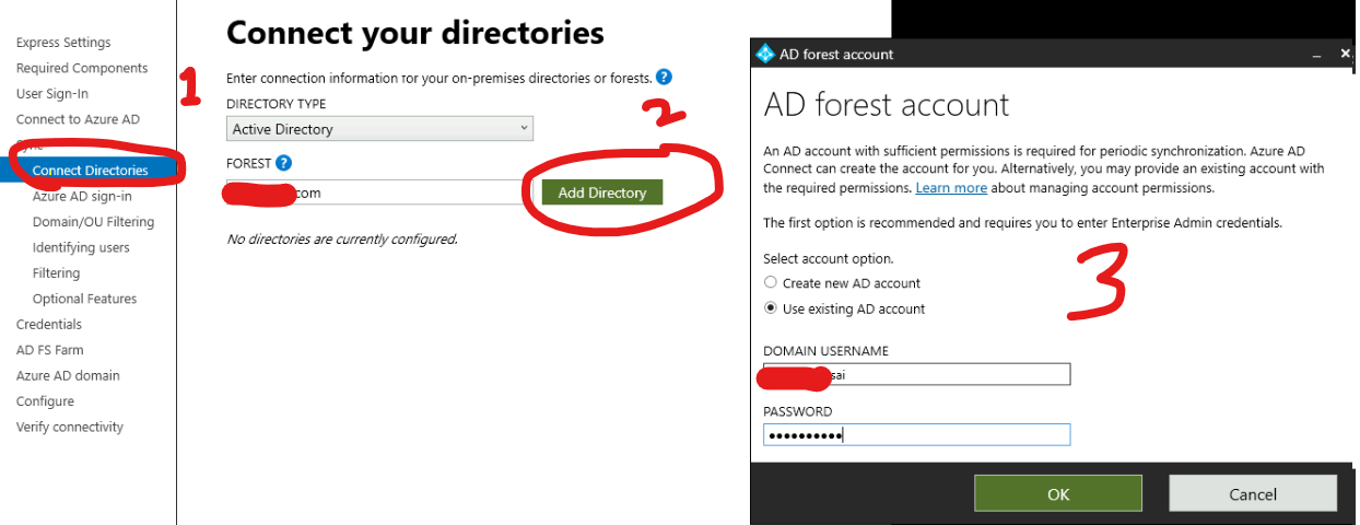 Getting error"User is not a member of the domain Admins group" While configuring Azure AD ...