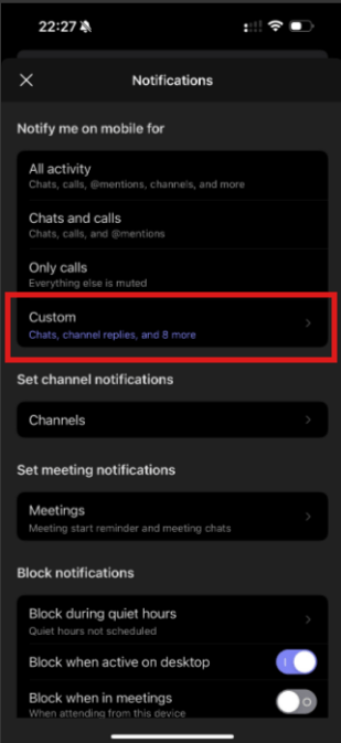 Block notifications when active on desktop - Microsoft Q&A