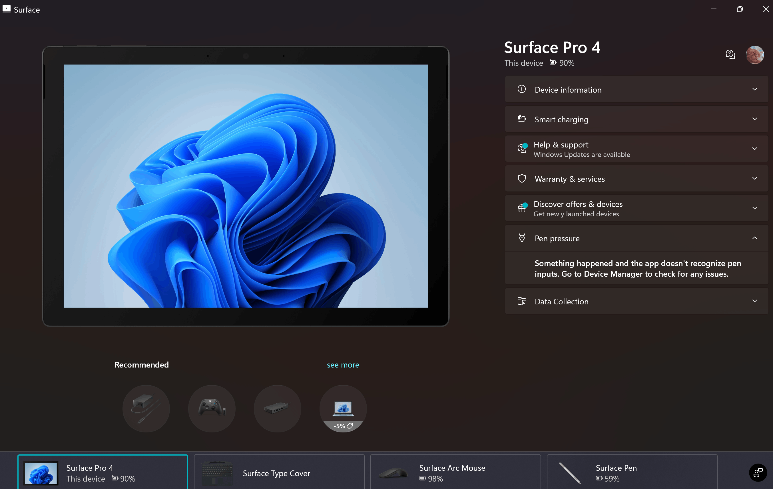 Surface App doesn't allow me to change pen pressure - Microsoft Q&A