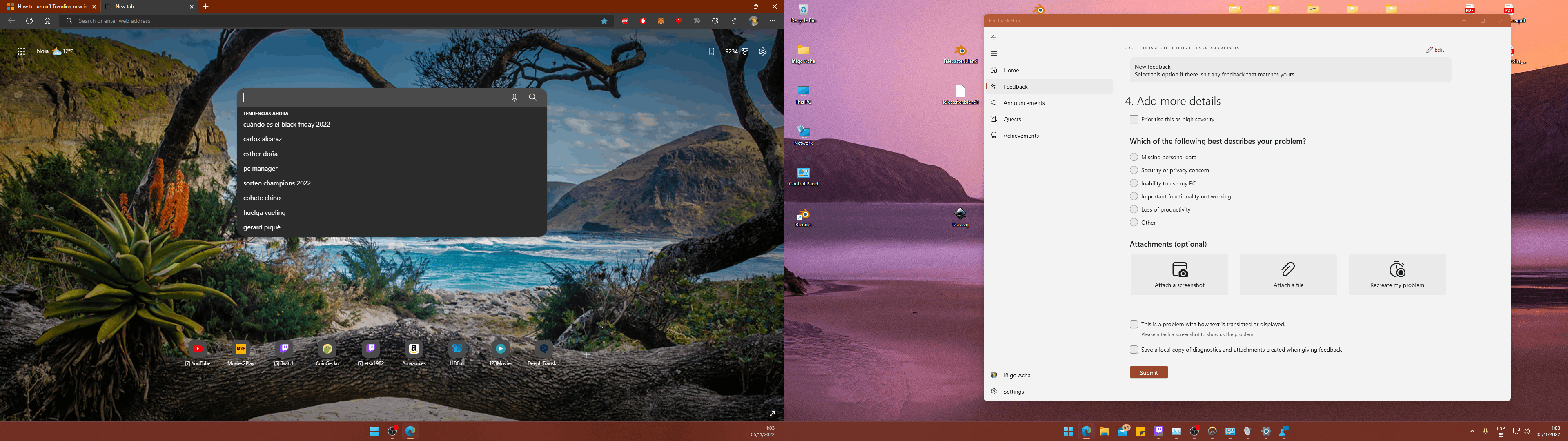 ¿ How I get rid of "trending now" panel in the search text field of ...