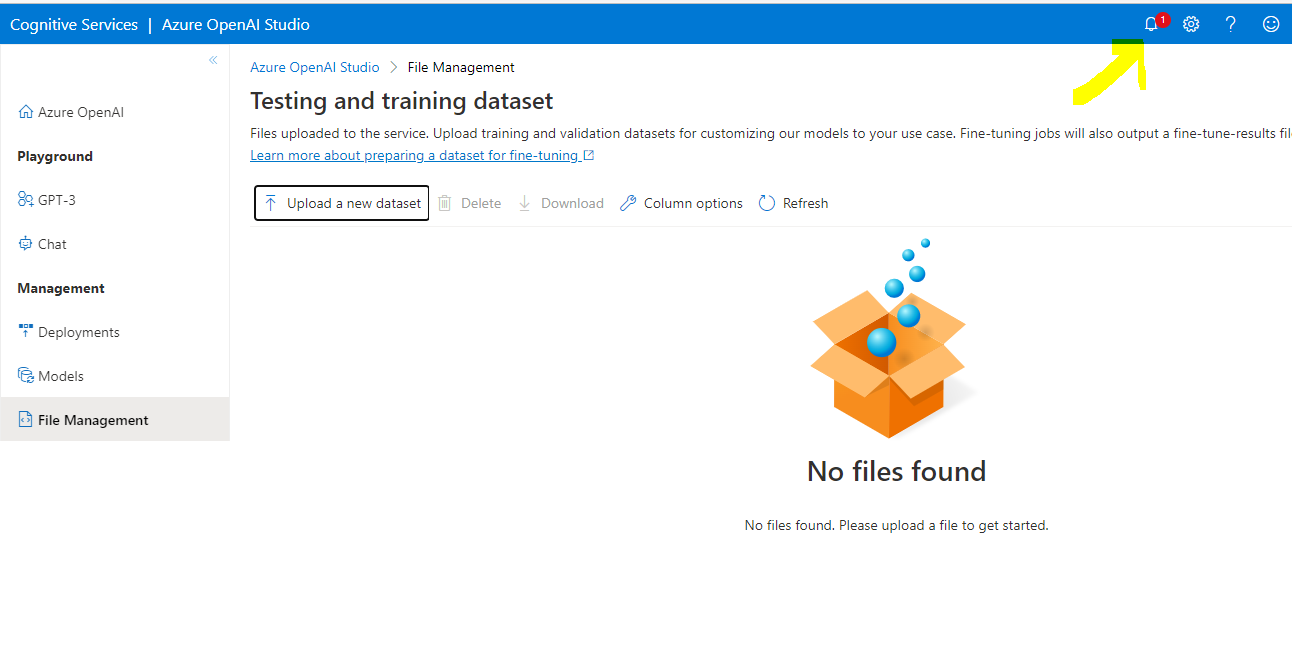 Openai Testing And Training Dataset Error Microsoft Qanda