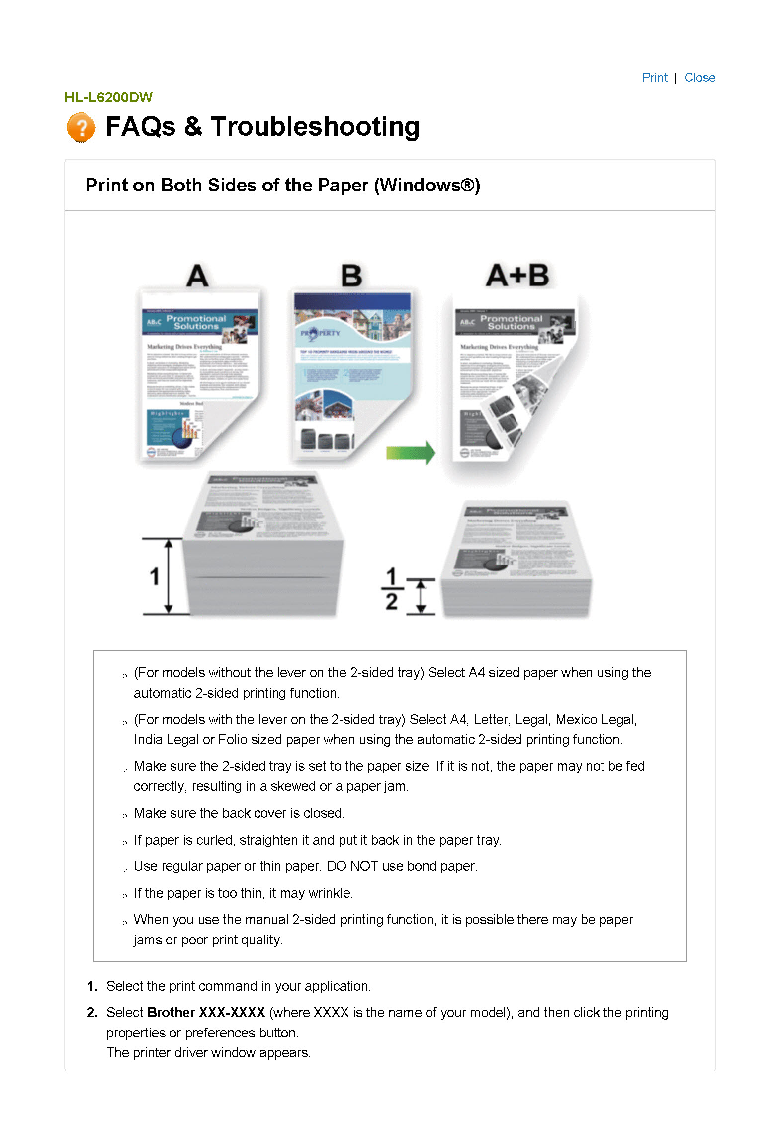 Printer duplex problem - Microsoft Q&A