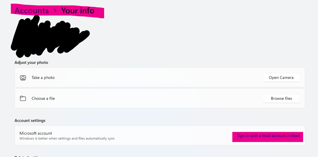 "Sign in with a local account instead" option is missing - Microsoft Q&A