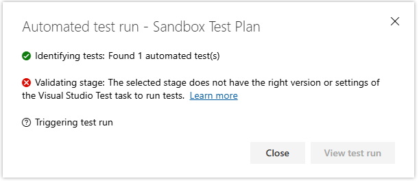 No table to run automated tests (python/pytest) from test plans ...