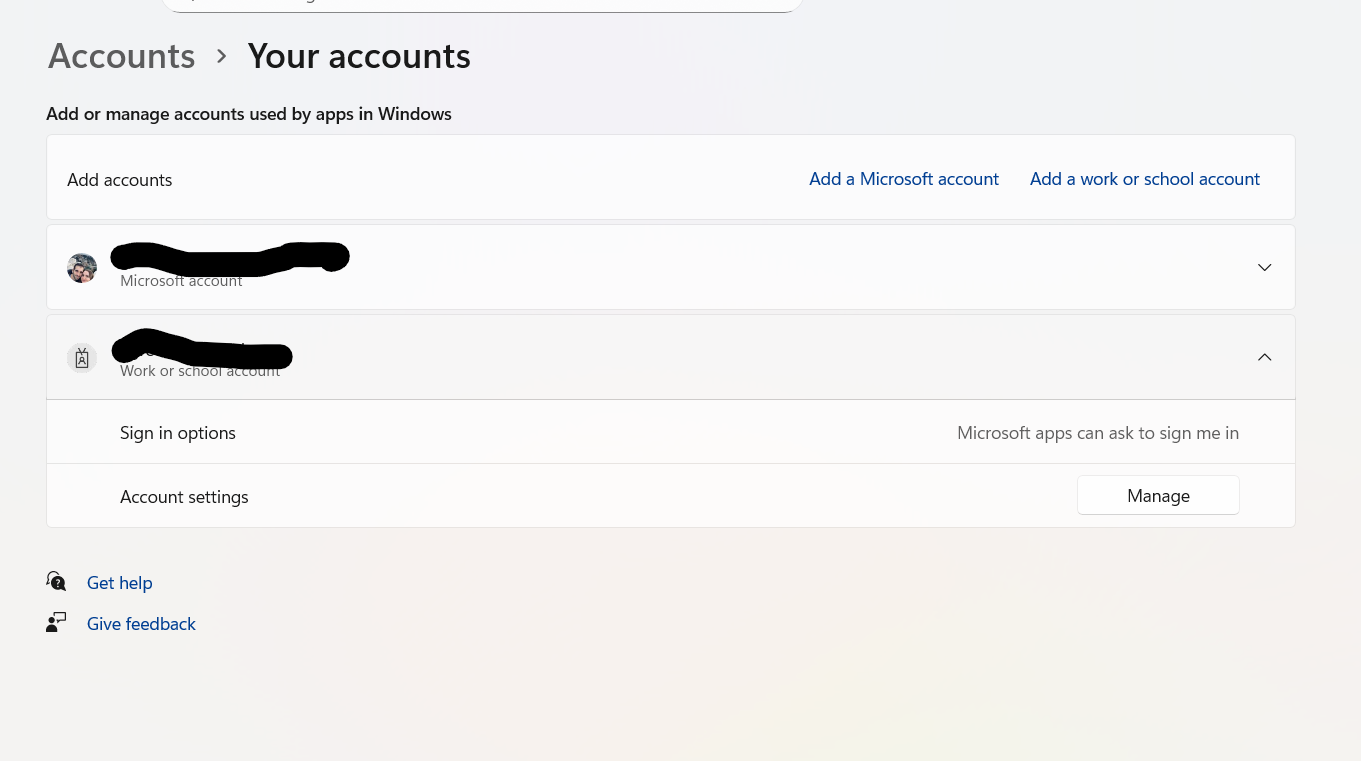 Remove old work account from personal laptop - Microsoft Q&A