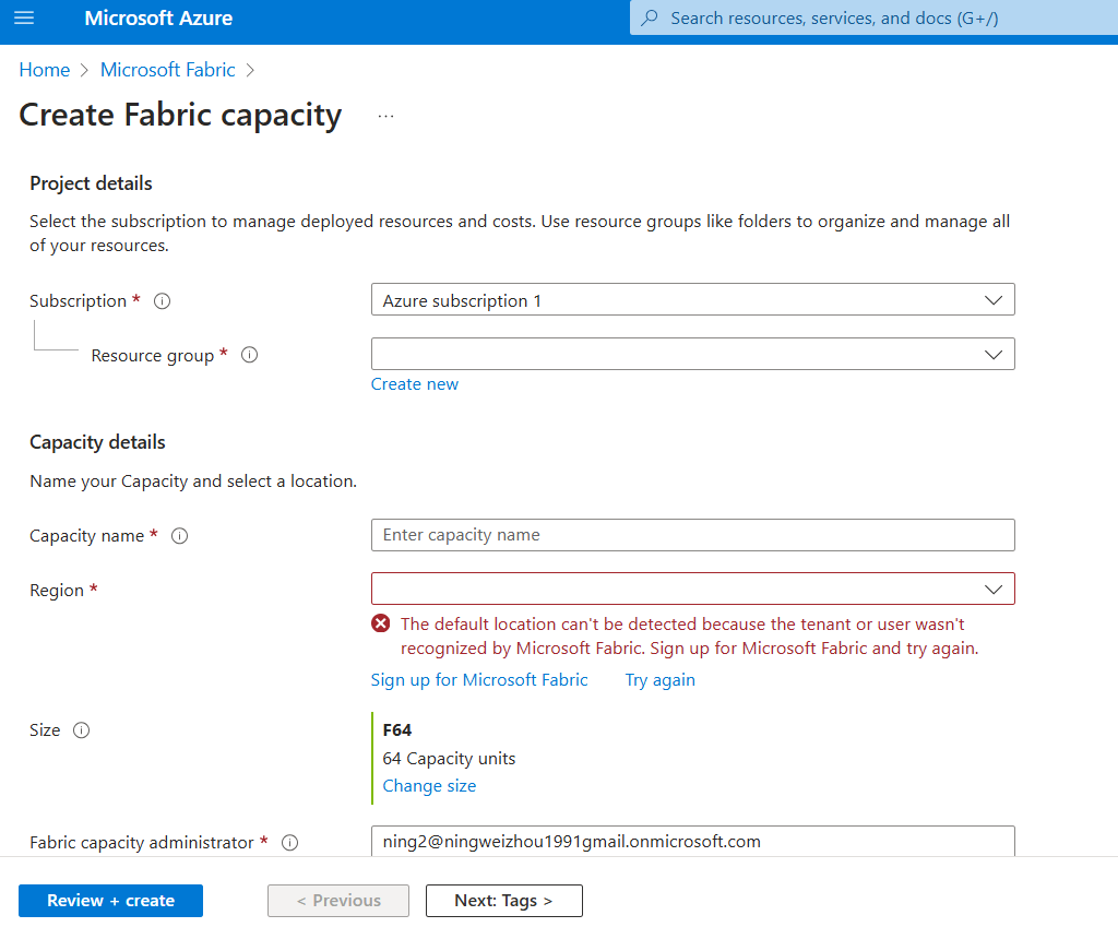 Unable to deploy Microsoft Fabric - Microsoft Q&A