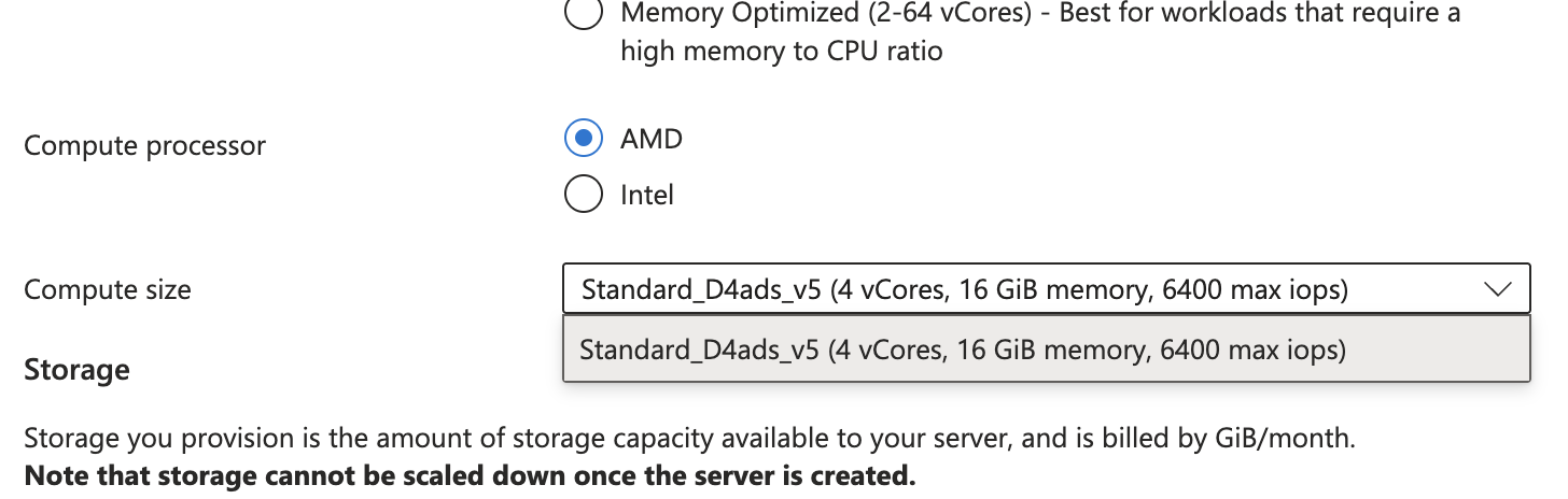 I can't scale compute on my postgres flexible server hosted in East US - Microsoft Q&A