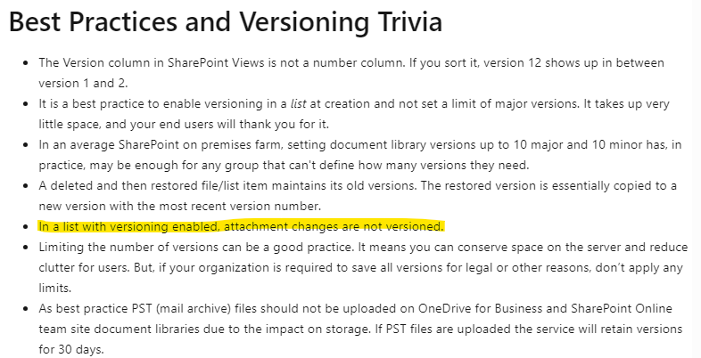 SPO list item does not show the update history of the versions ...