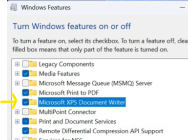 how to fix when xps writer fails to install in windows 11 - Microsoft Q&A