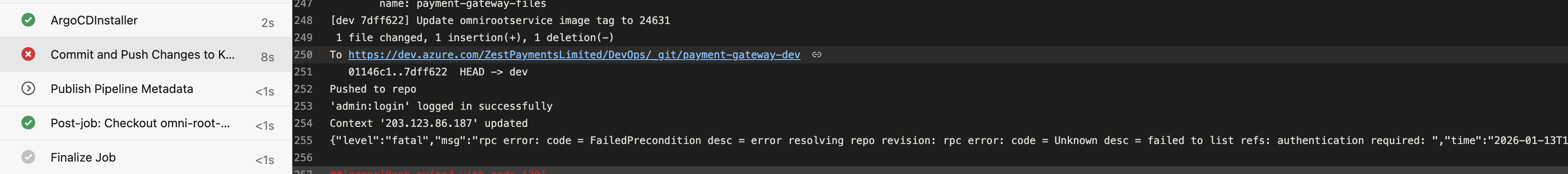 ArgoCD cannot authenticate with Azure DevOps - Microsoft Q&A