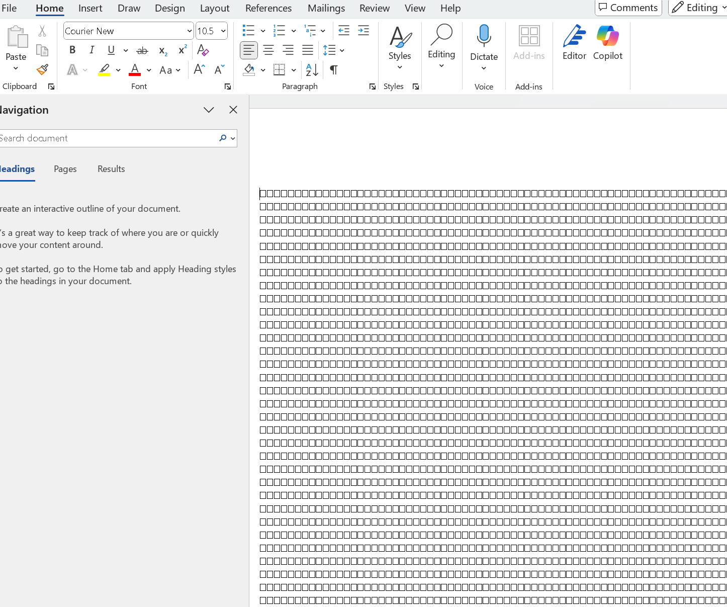 When I open my old Word files in Word 365, it only shows these bunch of ...