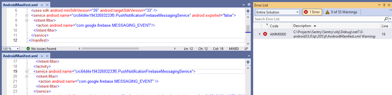 AMM0000 android:exported needs to be explicitly specified for element . Apps targeting Android ...