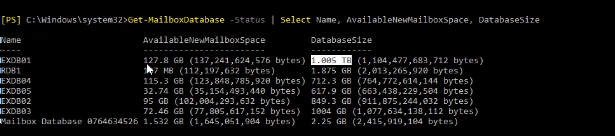 Exchange Database Size mismatch - Microsoft Q&A