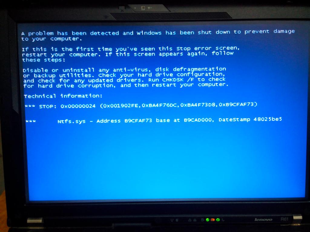 bsod 0x00000024 - Microsoft Q&A