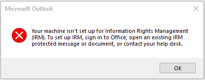 I can't RMS and IRM for use labels with permissions configurations ...