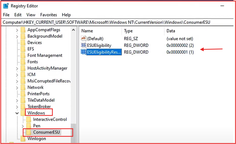 I am not given the possibility to enroll to ESU program. I have Windows ...
