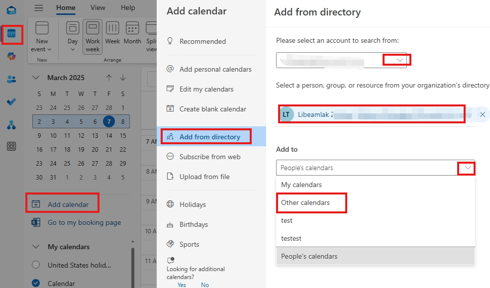 User missing "Other Calendars" under Outlook app and OWA - Microsoft Q&A