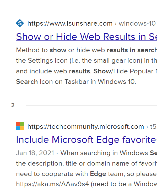 How to get Microsoft edge to show all results in one continuous page ...