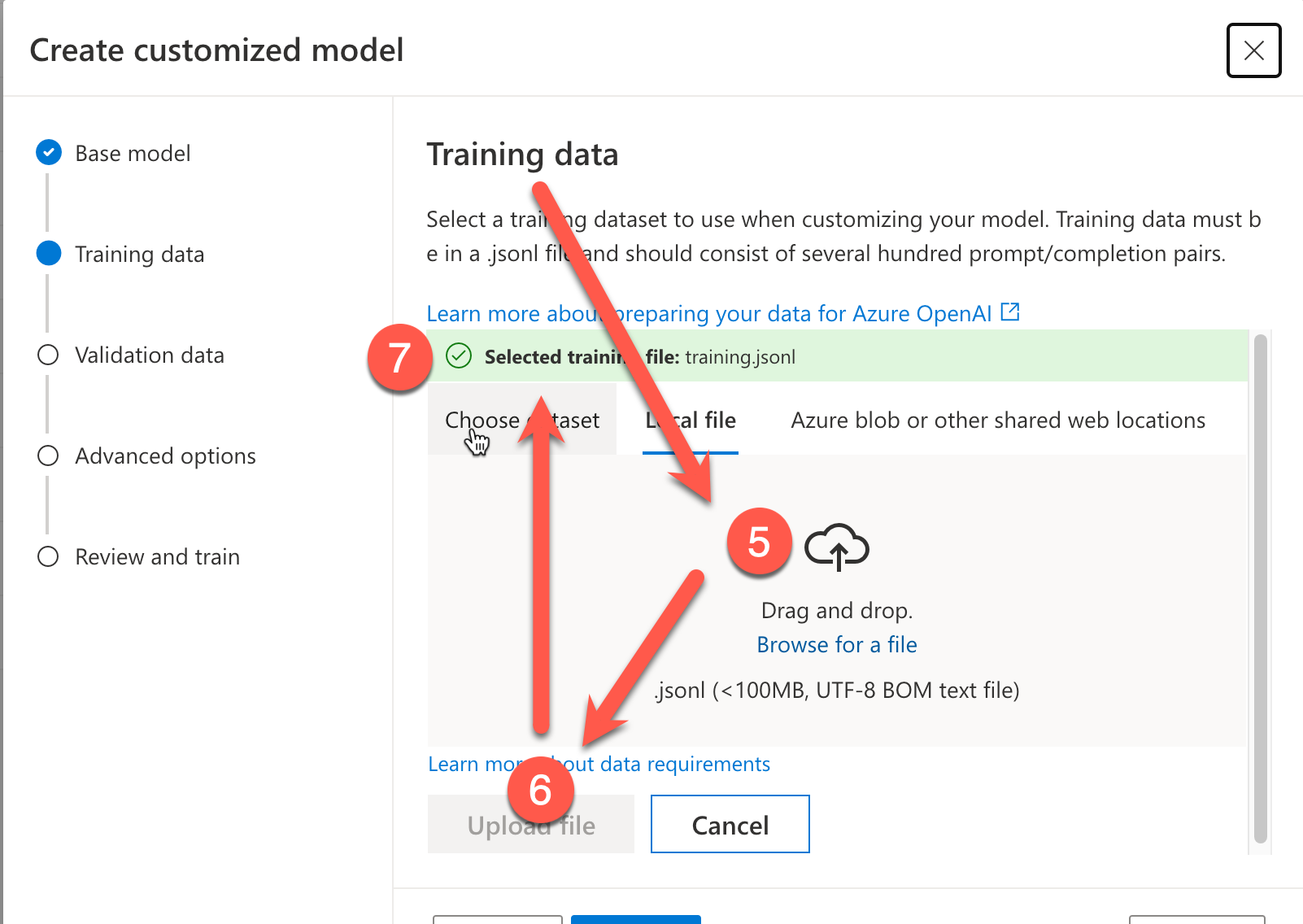 Error With Uploaded Jsonl Dataset The Specified File Reference Must Point To A Completed File