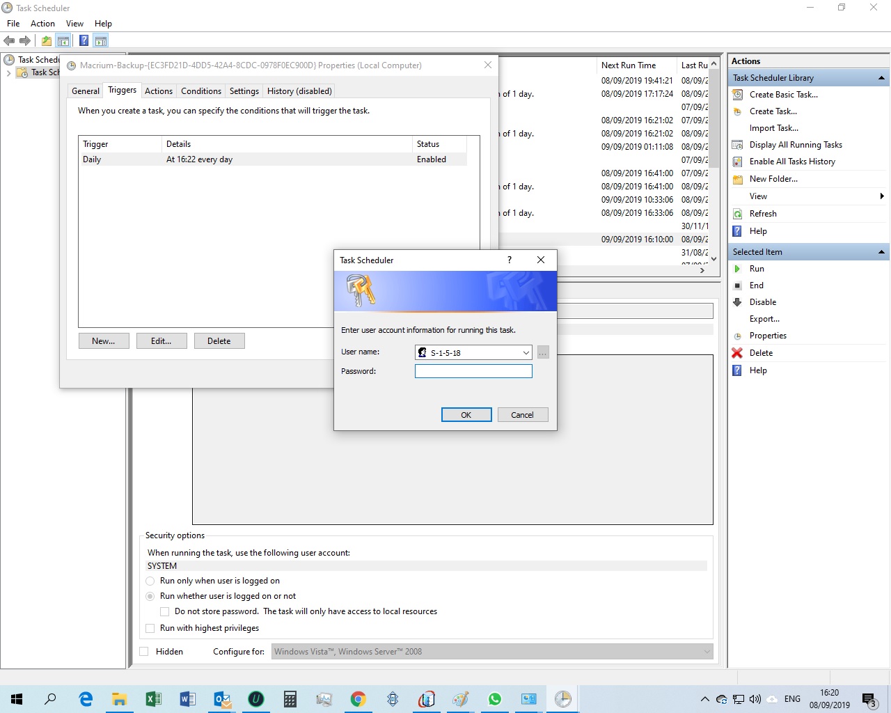 Task Scheduler asking for password ? - Microsoft Q&A