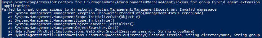 Azure Arc connection Error: Invalid namespace - Microsoft Q&A