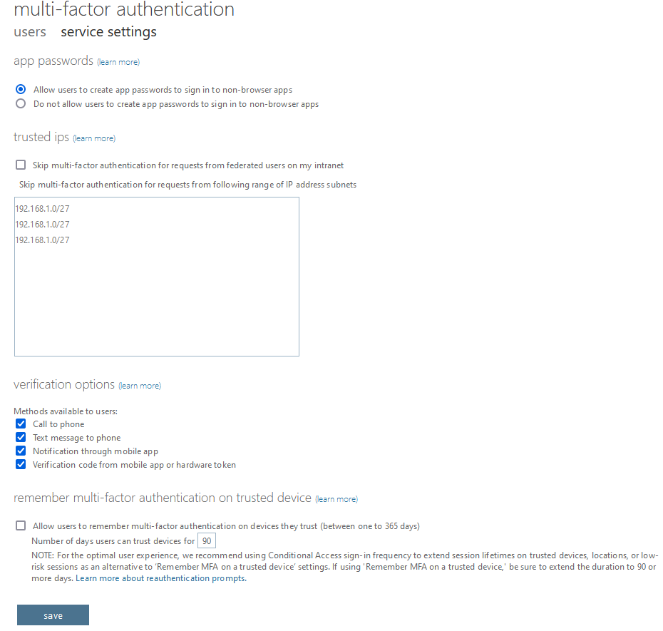 Process to migrate legacy MFA and SSPR policy settings to the new ... Process to migrate legacy MFA and SSPR policy settings to the new ...