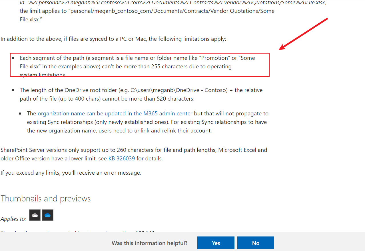 Fixing path too long sync error with OneDrive client syncing SharePoint documents? - Microsoft Q&A