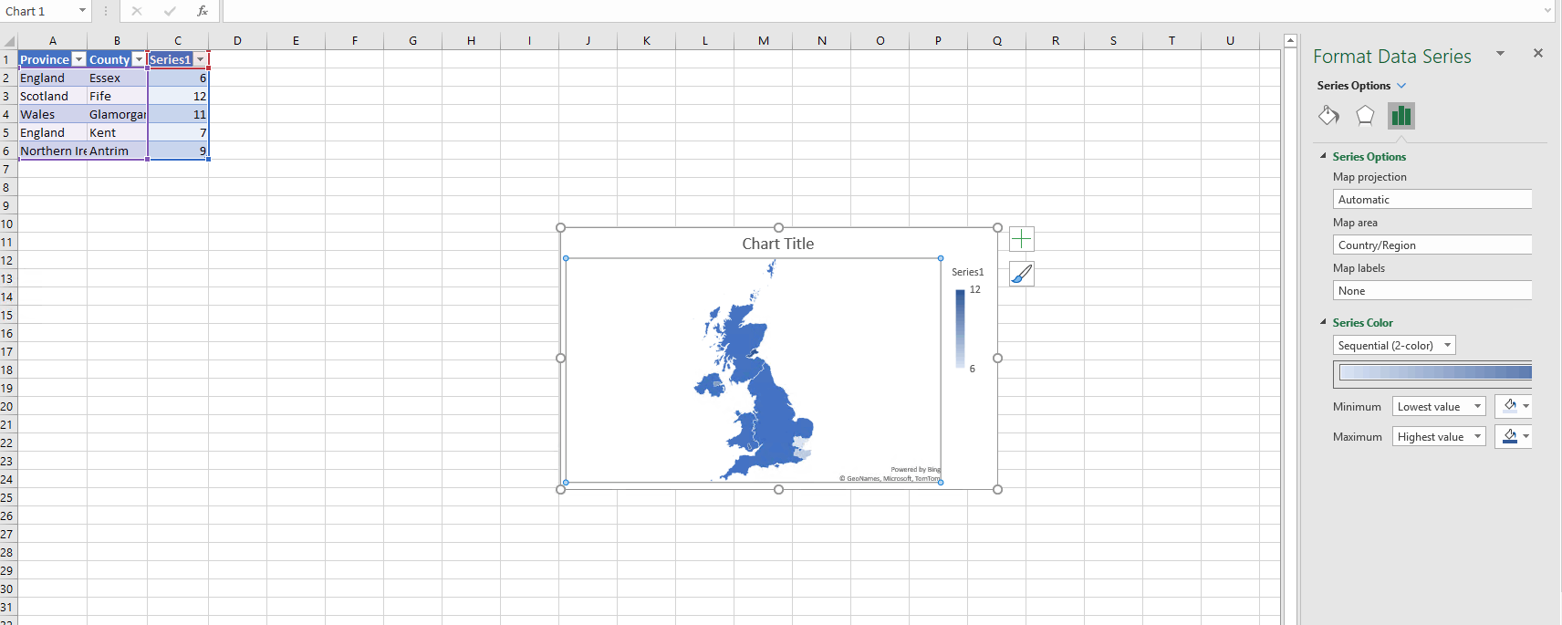Map Charts - Microsoft Q&A