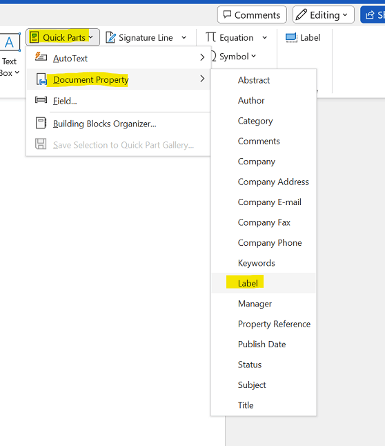 When adding in a version label to a document, the label does not refer ...