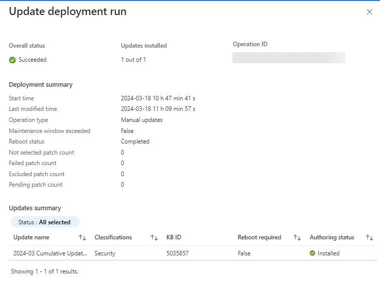 Installed update not showing in the history of the vm - Microsoft Q&A