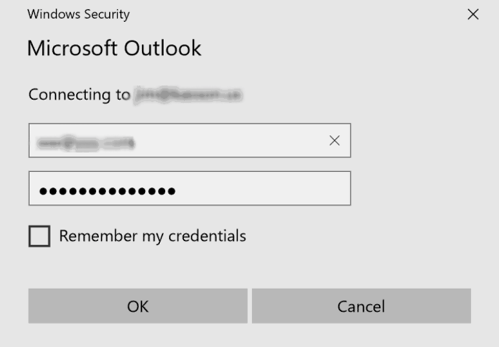 Windows Security: Microsoft Outlook... connecting to hotmail. This ...