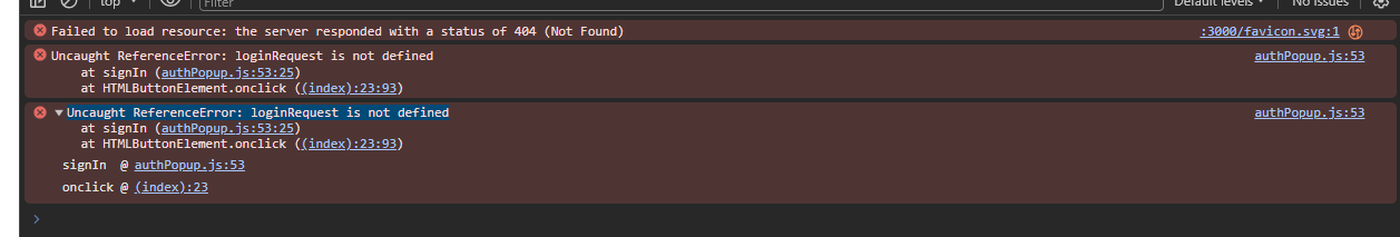 Getting Uncaught ReferenceError: loginRequest is not defined while following SPA Tutorial ...