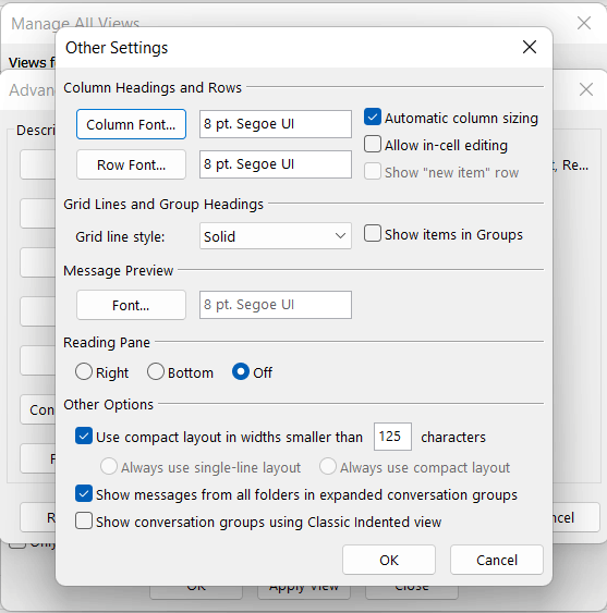 Outlook inbox view looks weird - how to make it the same as Sent ...