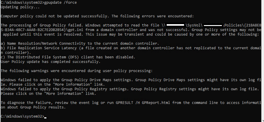 GPO not working - Microsoft Q&A
